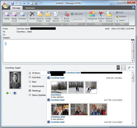 Outlook Social Connector: Blurring the Line between Professional and ...